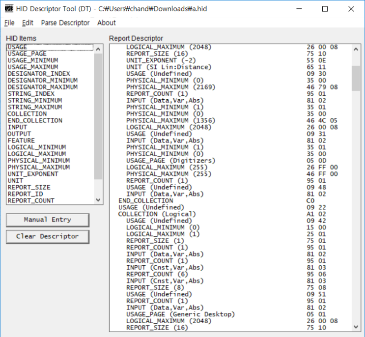 파이썬(Python) - Hid Descriptor Tool(DT)용 파일 변환 코드 : 네이버 블로그