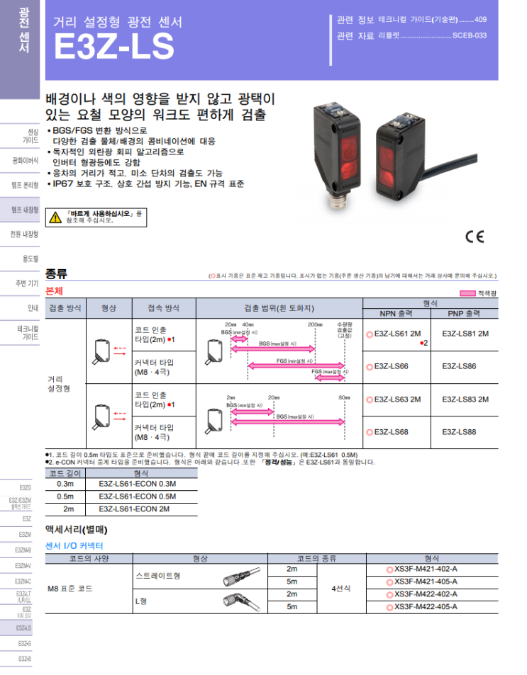 [옴론/OMRON] E3Z-LS 광전센서 앰프내장형 : 네이버 블로그