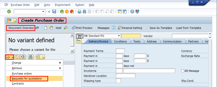 11. Create a PO with Reference : 네이버 블로그