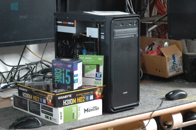 사무용 가정용 코어8세대 i5-8400 정품박스/이엠텍 HV 지포스 GTX1050 MINI MONSTER D5 2GB ...