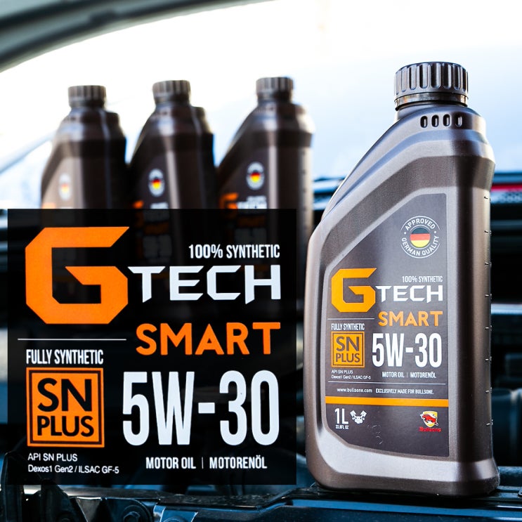 합성엔진오일로 엔진 관리! 불스원 G-TECH SMART 5W-30 SN PLUS : 네이버 블로그