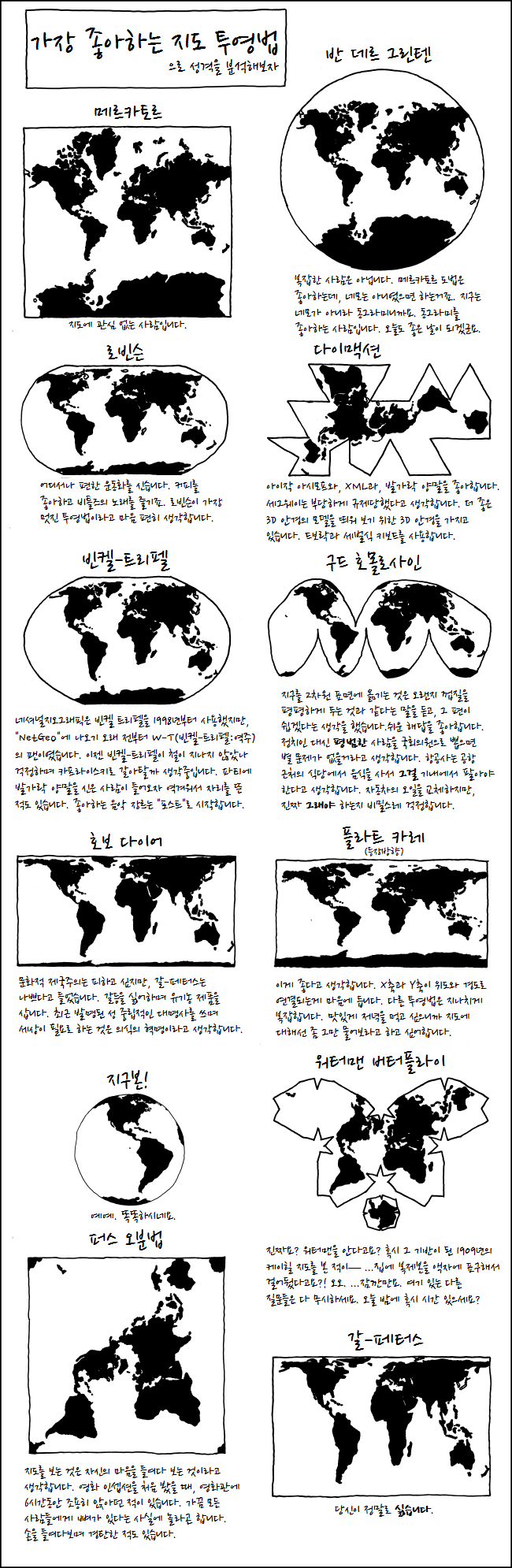 xkcd: 지도 투영법 : 네이버 블로그