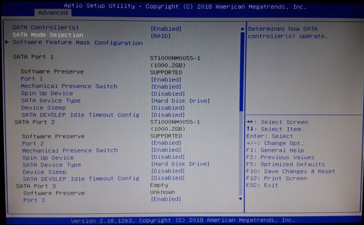 [ami/bios/aptio/setup/utility/rc114/raid/설정]서버컴퓨터의 amibios에서 raid 설정하기 ...