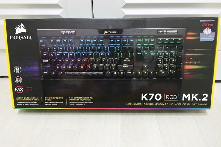 커세어 K70 RGB MK.2 적축 CORSAIR K70 RGB MK.2 Mechanical Gaming Keyboard ...