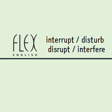interrupt / disturb / disrupt / interfere 의 차이 [강동구 / 명일동 / 고덕동 / 고덕역 ...