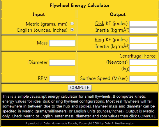 Flywheel Energy Calculator : 네이버 블로그