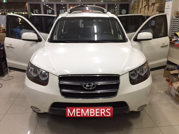 싼타페CM 네비매립 블랙박스 전면썬팅 폰터스P683 + ITB5000 + 칼트윈AX35% : 네이버 블로그