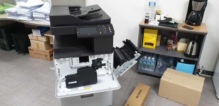 삼성흑백디지탈복합기SL K3250 렌탈 설치입니다. 사무기기렌탈 전문 에이원시스입니다 : 네이버 블로그