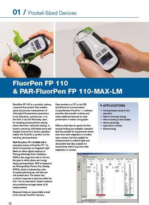 FP110 / PSI / FlourPen / 휴대용엽록소측정기 : 네이버 블로그