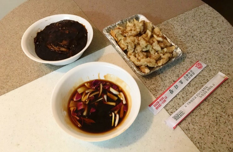 풍동중국집 배달전문 요리왕에서 맛있는 탕수육 자장면 세트 : 네이버 블로그