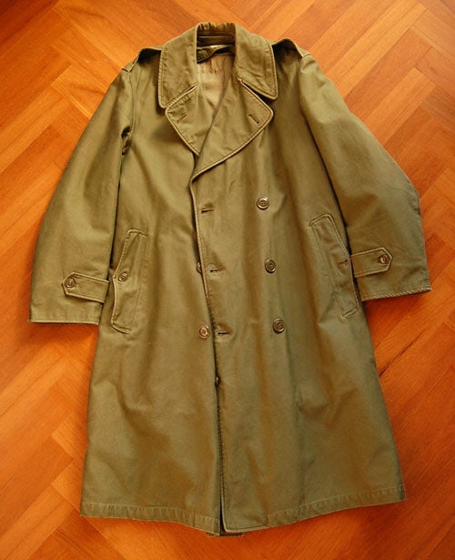 50년대 미육군 OG-107 오버코트 (50's Korean War Era US Army Officer Trench Coat ...