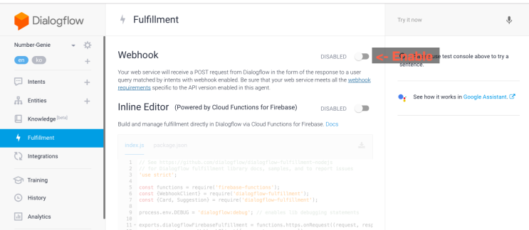 Google Assistant - Action on Google - DialogFlow : 네이버 블로그