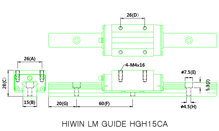 HIWIN 하이윈 LM GUIDE 엘엠가이드 사양 HGH15CA : 네이버 블로그