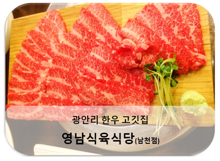 한우 광안리남천동 고기집 영남식육식당 방문 솔직 리뷰 네이버 블로그