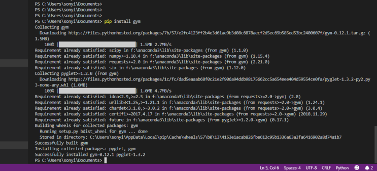 OpenAI Gym 연결 및 pygame 설치하기~ : 네이버 블로그