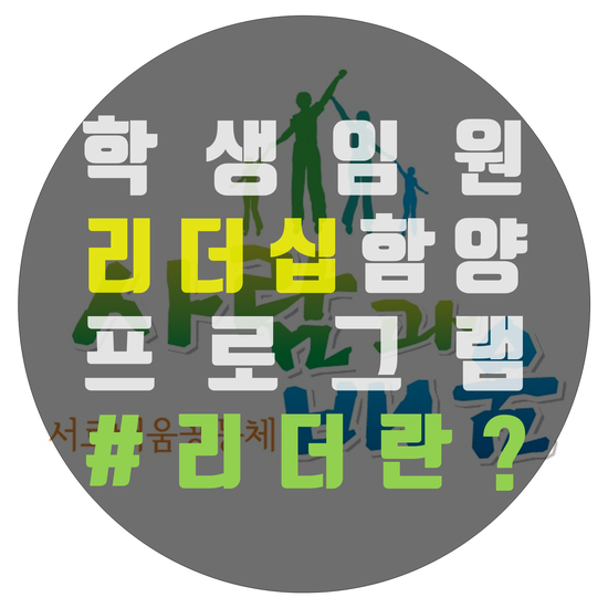 중학교 임원 리더십함양프로그램리더란 어떤 사람일까 네이버 블로그