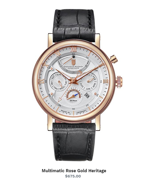 마이크로브랜드 시계 Manufaktur Waldhoff Multimatic Rose Gold Heritage 또 질러 ...