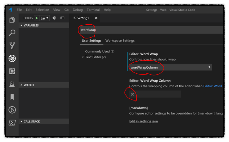 [ vscode ] word wrap (code editor 에서 원하는 column 까지만 허용) : 네이버 블로그