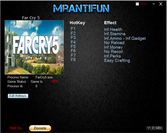 파크라이 5 트레이너 - Far Cry 5 v1.012 +9 Trainer [MrAntiFun] : 네이버 블로그