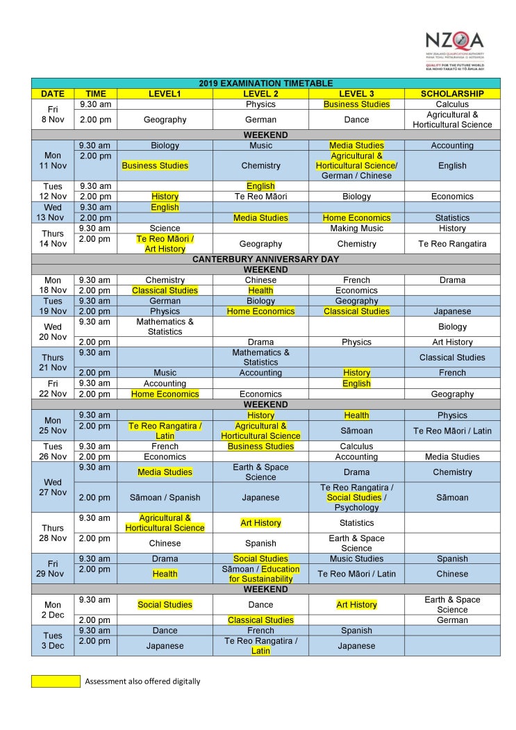 [뉴질랜드유학]2019년 NCEA 시험일정 및 NCEA 이해 : 네이버 블로그