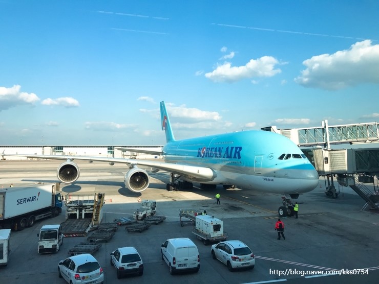 [2019년 단기프로젝트 #35] 파리 샤를 드 골 공항, 대한항공 'KE902 탑승기' : 네이버 블로그