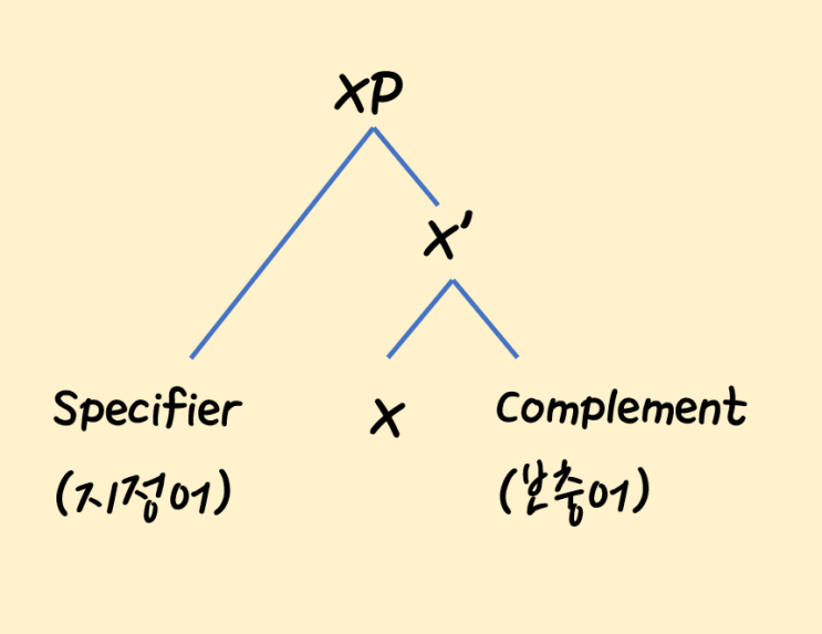 X-Bar 통사론 : Specifier와 Complement : 네이버 블로그