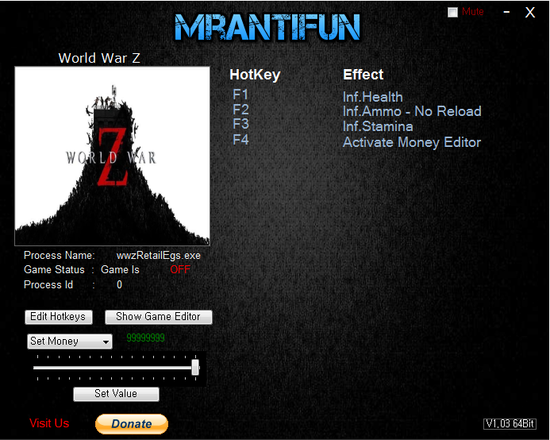 월드워Z 트레이너 - World War Z v0.1.4600640 +5 Trainer [MrAntiFun] : 네이버 블로그