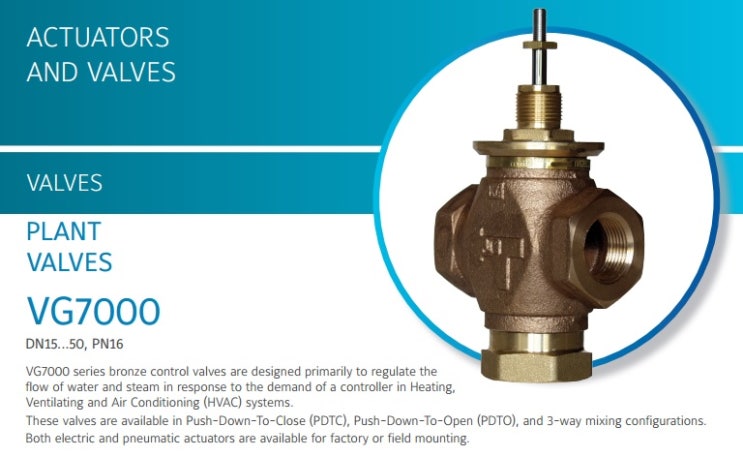 [Johnson Controls] 나사형 글로브 밸브_VG7000 Series Threaded Globe Valve : 네이버 블로그
