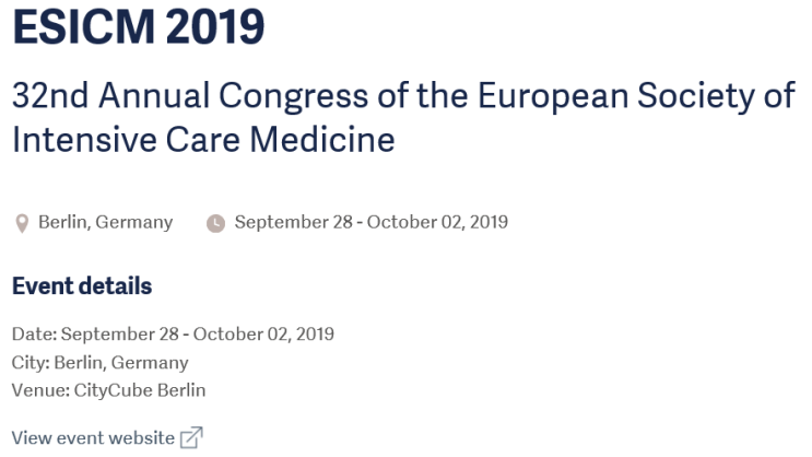 ESICM : European Society of Intensive Care Medicine : 네이버 블로그