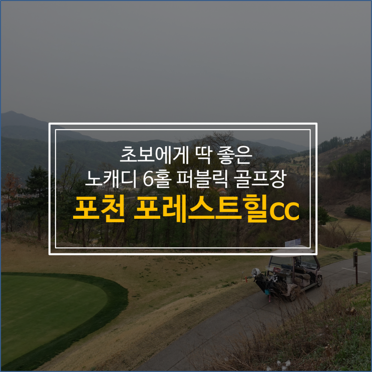 포천 포레스트힐cc 초보에게 딱 좋은 노캐디 6홀 퍼블릭 골프장 네이버 블로그