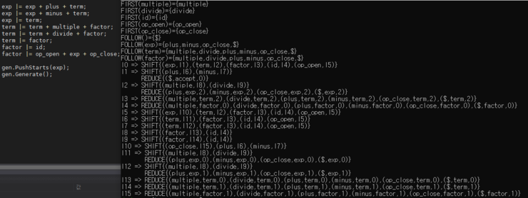 [C#] Simple LR Parser Generator 구현 : 네이버 블로그