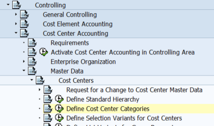 Cost Center Categories 설정 : 네이버 블로그