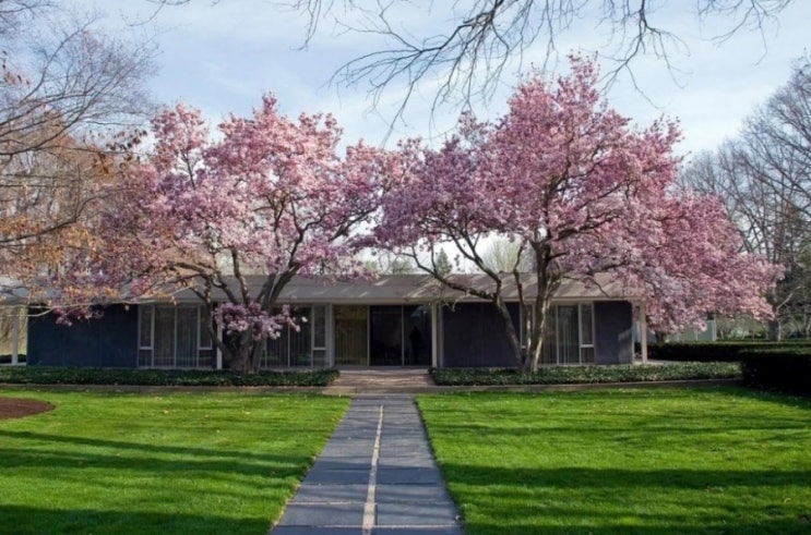 에로 사리넨의 밀러 하우스 miller house, columbus, indiana, eero saarinen, 1957 ...