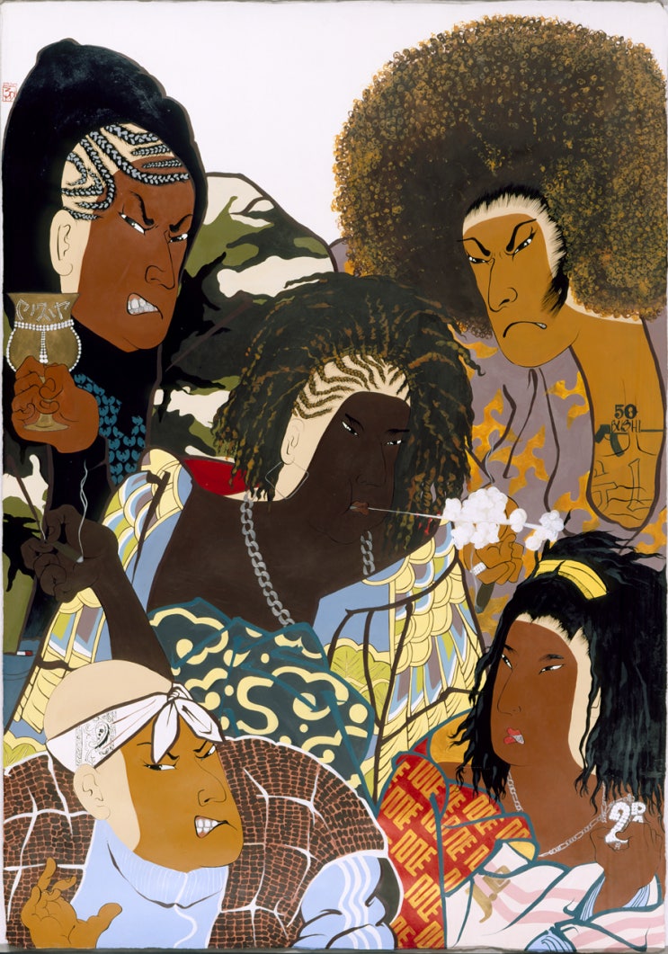 힙합의 우키요에화, 아이오나 로지엘 브라운(Iona Rozeal Brown)의 그림들 : 네이버 블로그