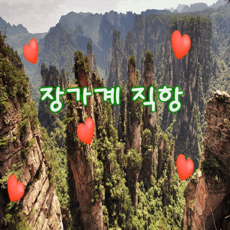 부산출발 중국 장가계 직항 3박4일 4박5일 패키지 자유 효도 단독 여행 날씨 비행시간 항공 유리다리 황룡동굴 공항 에어부산