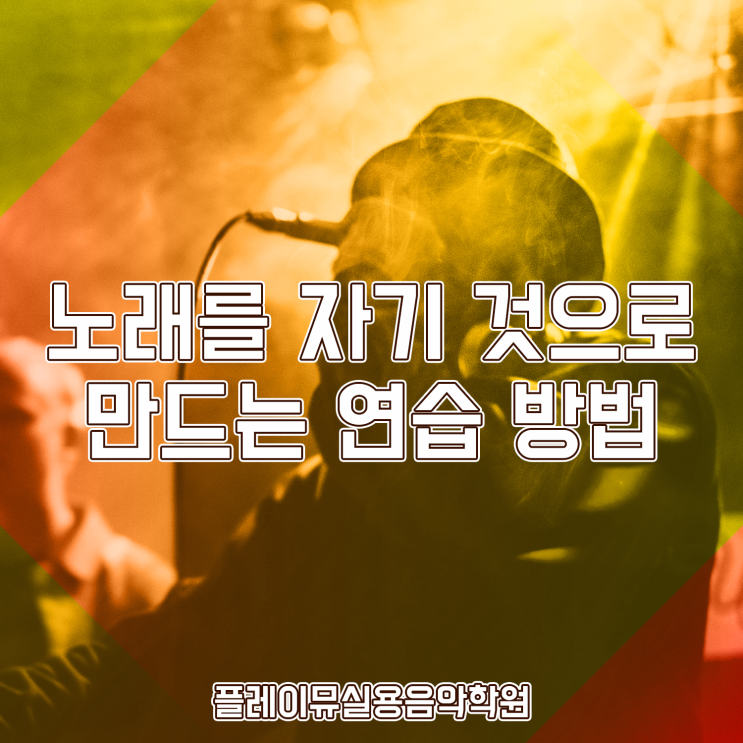 노래를 자기 것으로 만들기 부산 경성대 보컬 입시 취미 레슨 학원 플레이뮤 네이버 블로그
