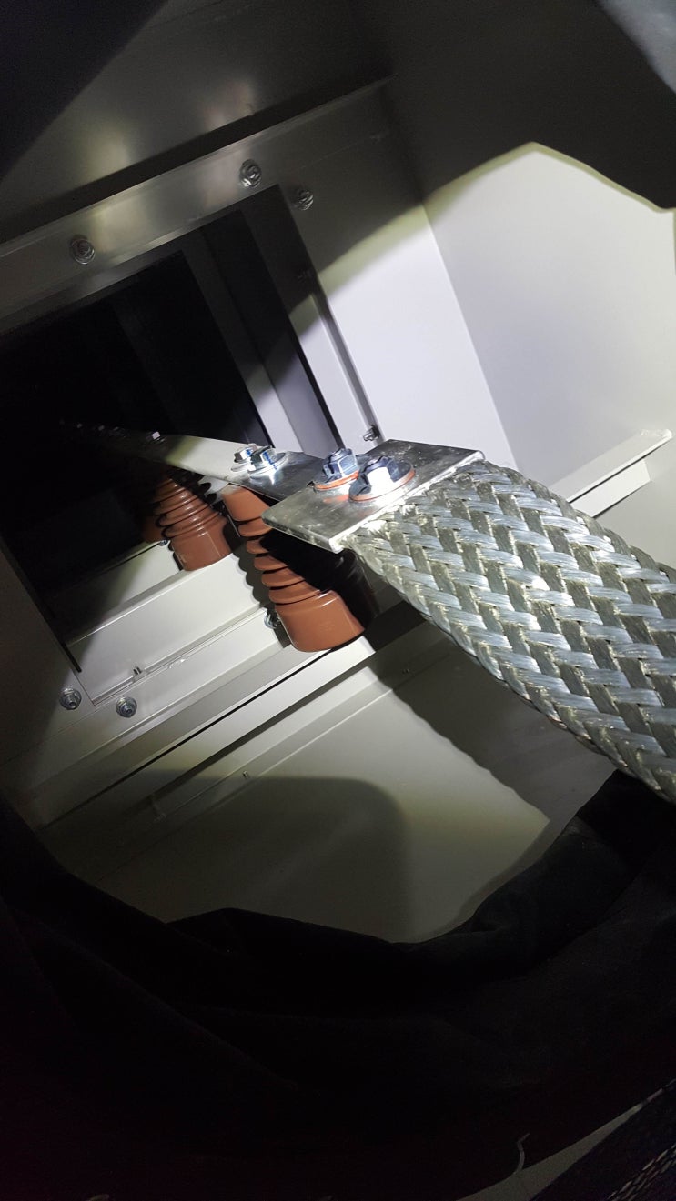 Neutral ground cubicle(GNG, NGR)과 발전기 neutral bushing terminal 연결확인 ...