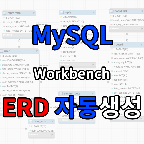 [MySQL-Workbench] 워크벤치에서 ERD 자동생성 : 네이버 블로그
