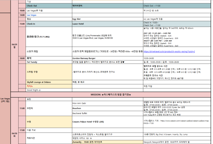미서부여행 계획 여행 계획 짜기 9박 10일 로드트립 미국 서부 여행여행계획표 공유 네이버 블로그