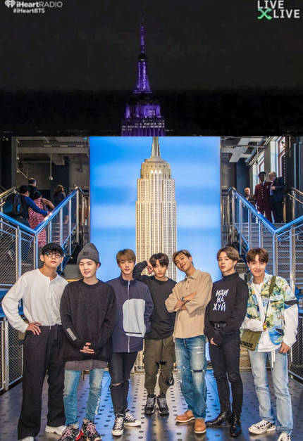 방탄위해 Empire State Building(ESB) 보라했대요! NYC purple BTS & Army. 뉴욕시도 방탄 ...