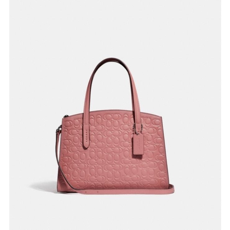 COACH Charlie Carryall 28 In Signature Leather 51665 Silver/Light ...