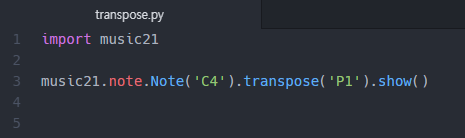 Python music21.note.Note().transpose() : 네이버 블로그
