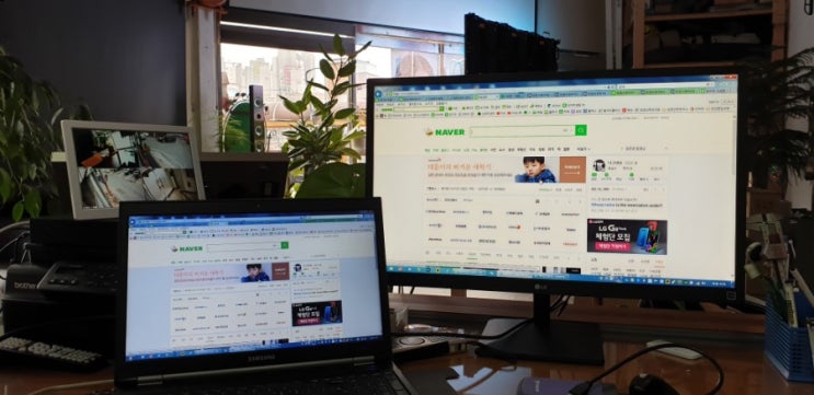 27인치 사무용 컴퓨터 / 노트북 모니터 개봉기 및 사용기 & 보조 모니터 설정방법 [LG 모니터 27MK400] : 네이버 블로그