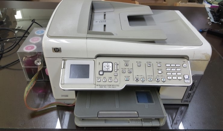 HP Photosmart C6180 All- in-One - 용지걸림, 2차급지기어 교체 [컴프링크] 용인 동백 죽전 분당 성남 ...