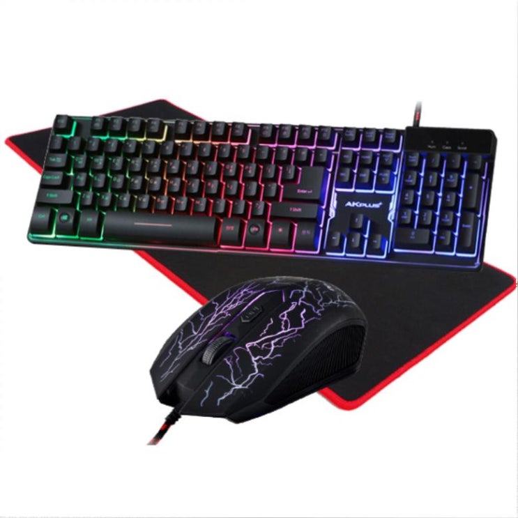 [22,980원] DDZONE 비키스타일 LED플린저키보드 AK-K450 + 게이밍 마우스 DM-G7 + GOON 게이밍 장패드 키보드AK-K450 마우스DM-G7 마우스 ...
