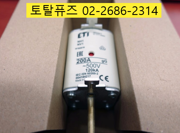 ETI NH1 NV1 EAC 200A gG 500V FUSE : 네이버 블로그
