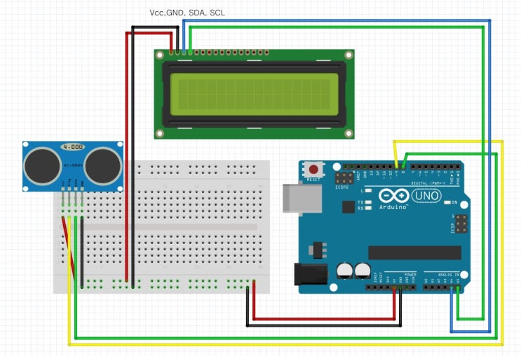 Arduino_Character LCD with Ultra Sound Sensor : 네이버 블로그