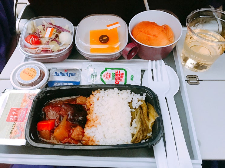 타이항공 TG659 인천-방콕 노선 기내식과 좌석 후기 : 네이버 블로그
