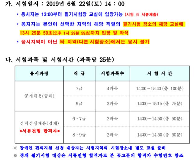 2019 군무원 시험시간 공군해군국방부 등 네이버 블로그
