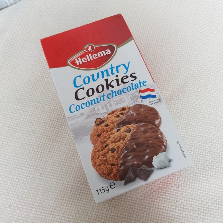 [식품 리뷰] 수입과자 헬레마 컨트리 쿠키 코코넛 초콜릿 맛(Hellema Country cookies - coconut ...